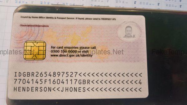 UK ID Card Template PSD Mockup [Fake United Kingdom] 2023
