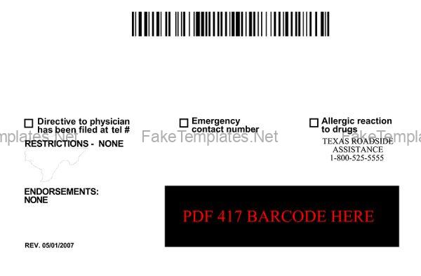 Texas Driver License Template PSD v2 [Fake Texas ID] 2023
