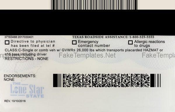 Texas Driver License Template PSD [Fake Texas ID] 2023