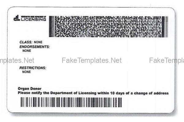 Washington Driver License Template PSD [Fake WA ID] 2023